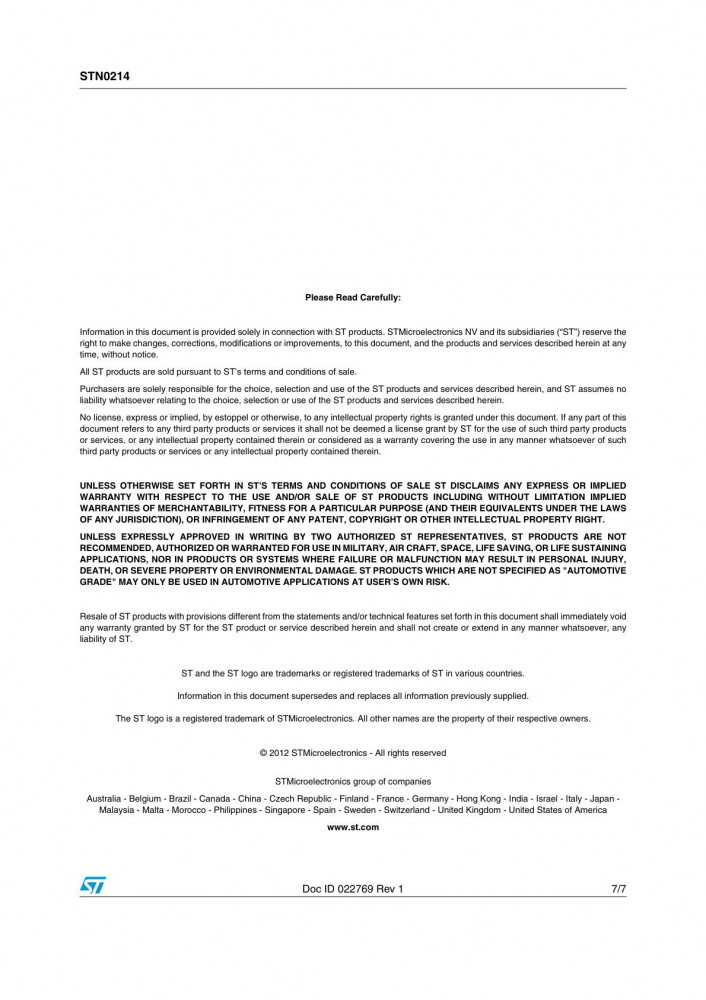 STN0214 datasheet page 7