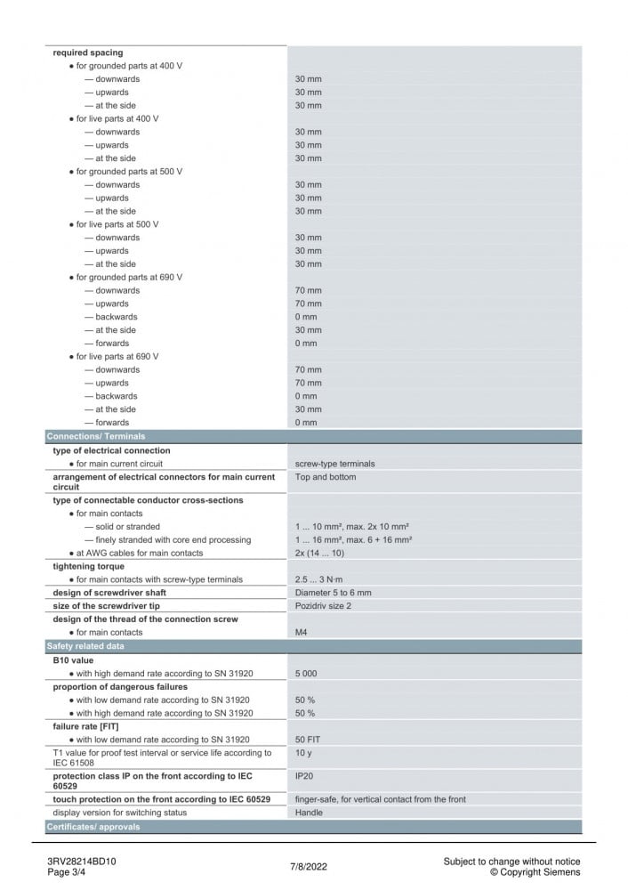 3RV28214BD10 technical document page 3