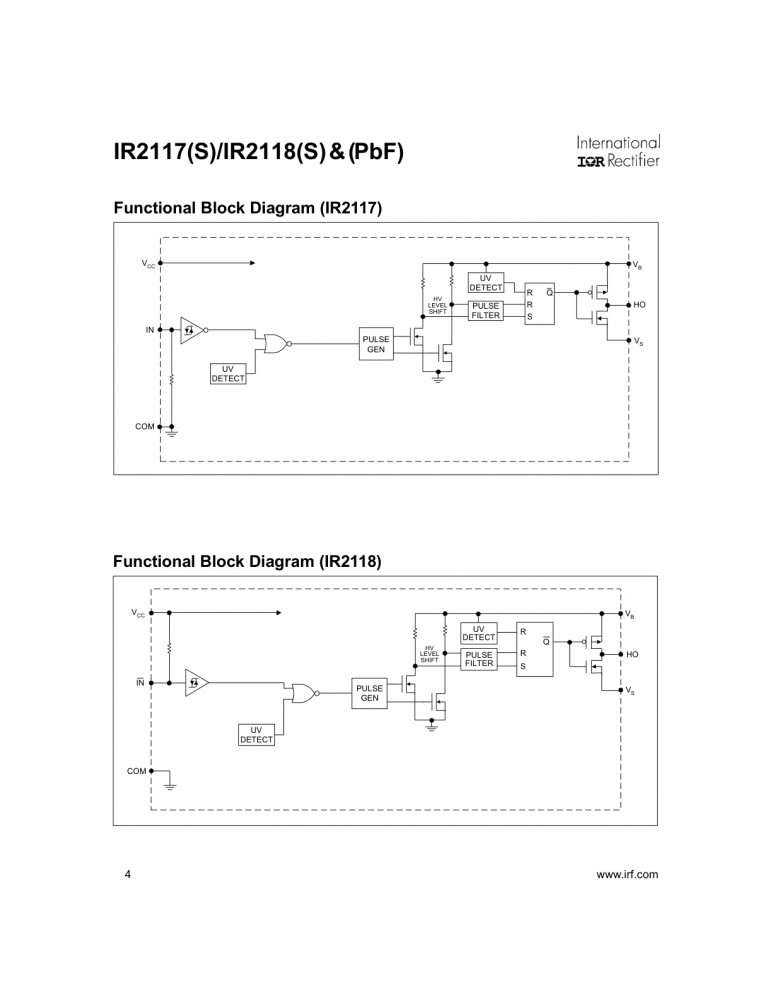 IR2118SPBF technical document page 4