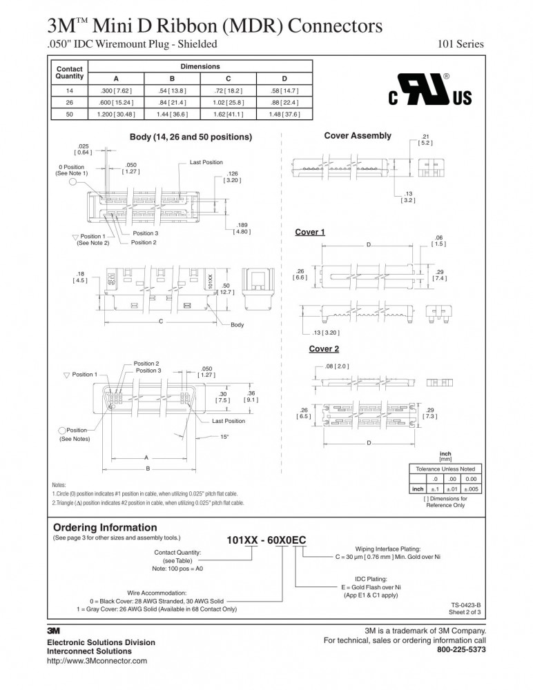 3M TS-0423-B technical document page 2