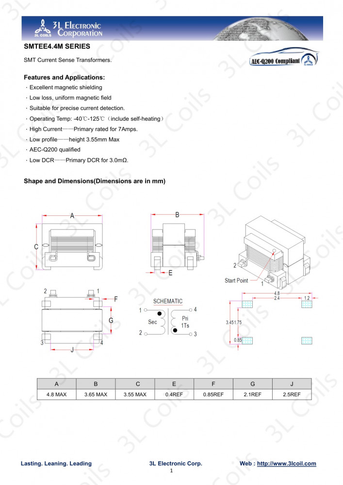 SMTEE4.6M technical document page 1