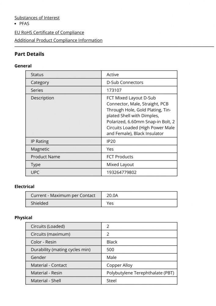 MOLEX 1731071937 technical drawing preview, page 2