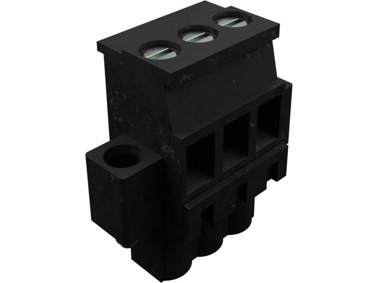 5.00mm Pitch Eurostyle Vertical Plug, with Retention Screws and Standard Imprinting, Rear Wire Entry, Black, 3 Circuits for sale