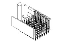 VHDM L-Series Single-Ended Backplane Header, 2.00mm Pitch, Guide Pin Signal Module, Pin End Version, 8 Rows, 200 Circuits, 25 Columns, Pin Length 4.75m, Lead-Free for sale