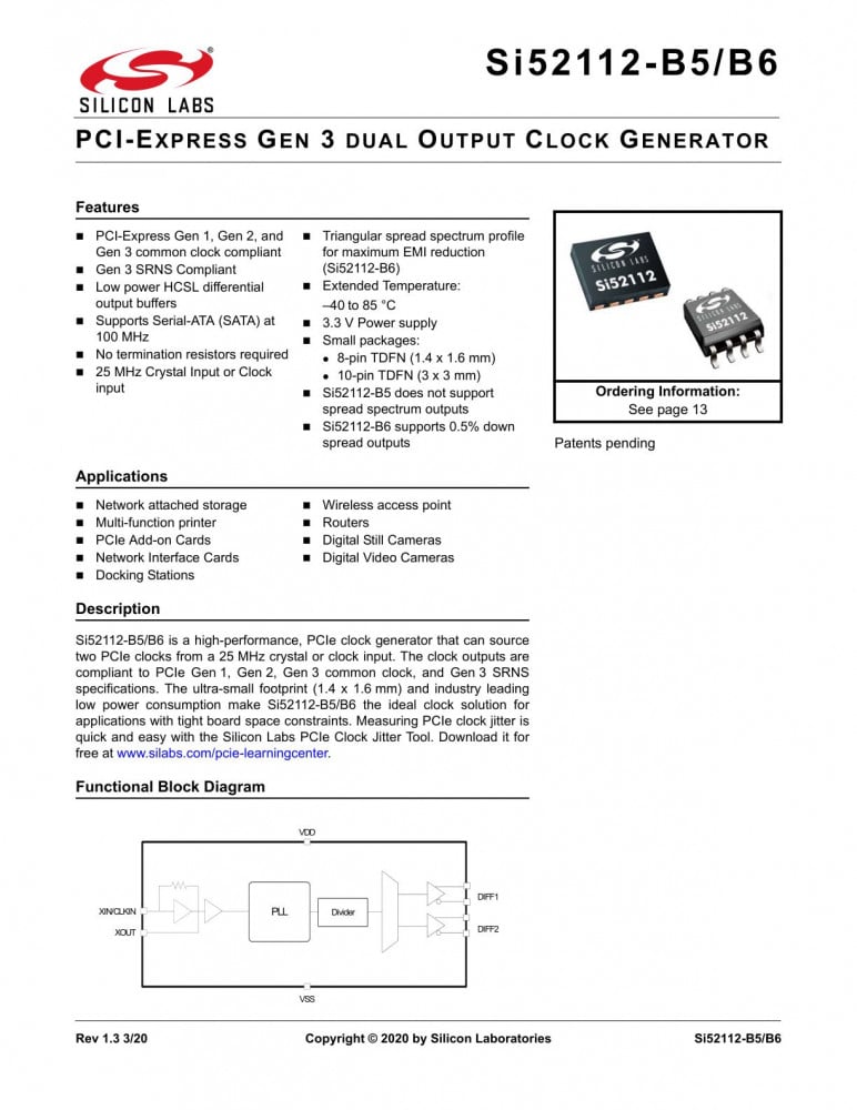 SI52112 document page 1