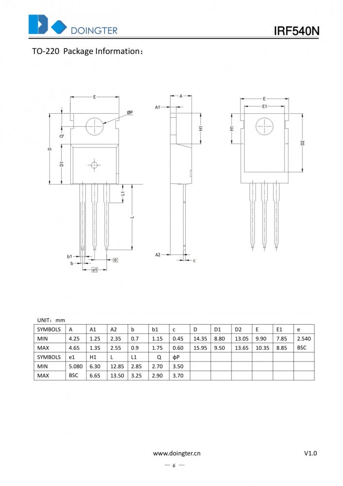 IRF540N datasheet page 6