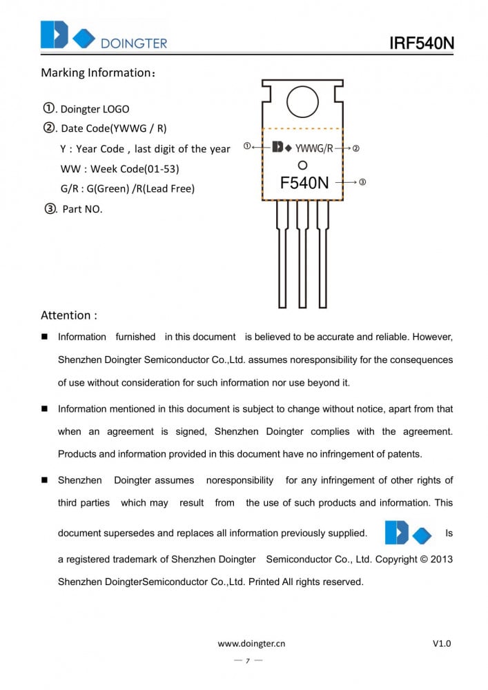 IRF540N datasheet page 7