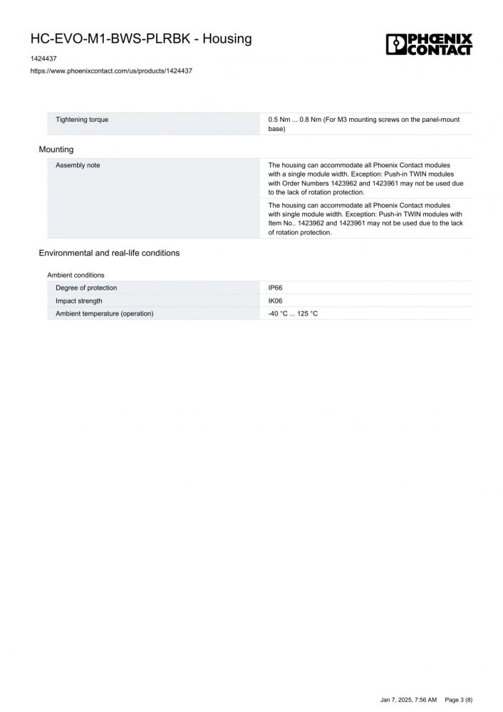Phoenix Contact 1424437 technical document page 3