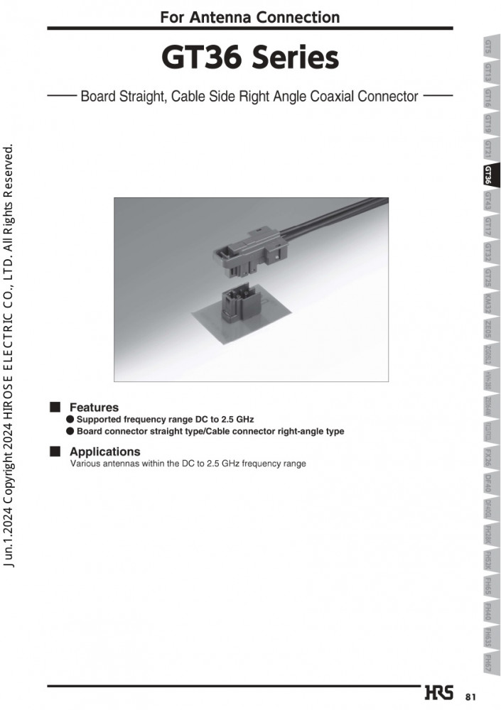HRS GT36 series document page 1