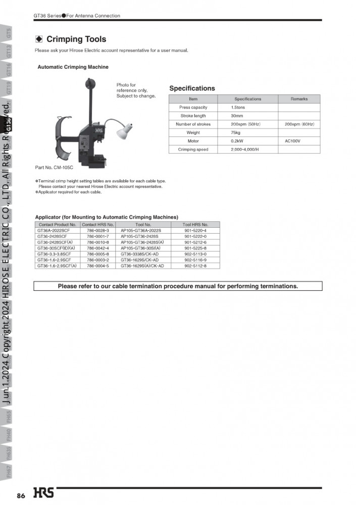 HRS GT36 series document page 6