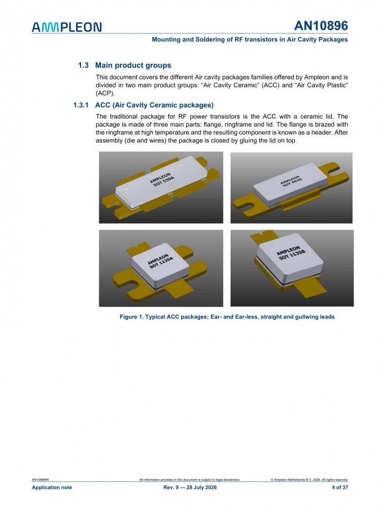Ampleon mounting application note, page 4