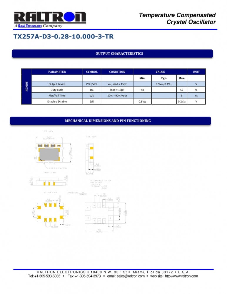 TX257A-D3-0.28-10.000-3 datasheet page 2