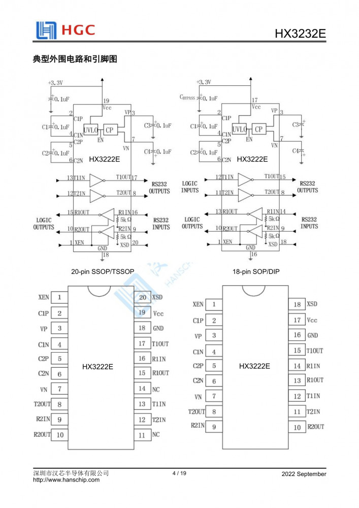 HX3232E datasheet page 4