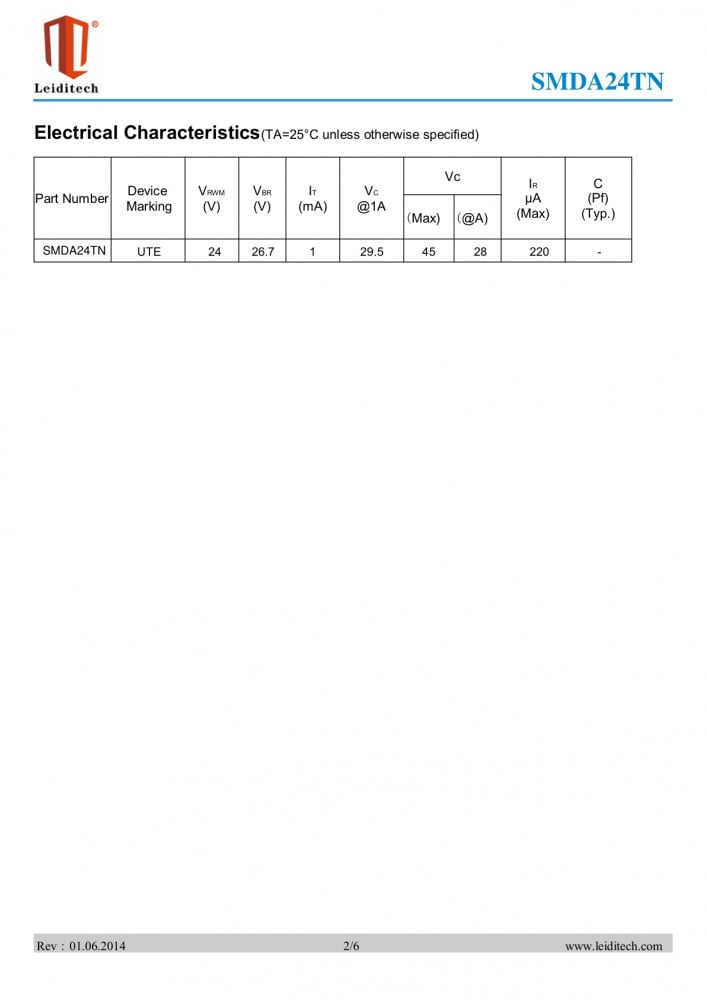 SMDA24TN datasheet page 2