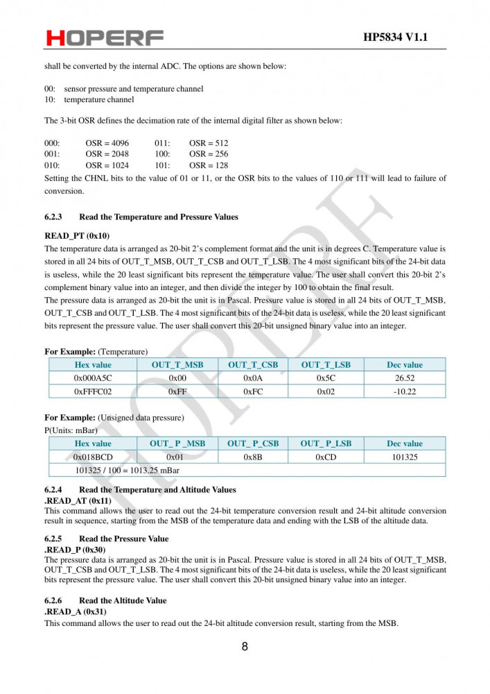 HP5834 datasheet page 8