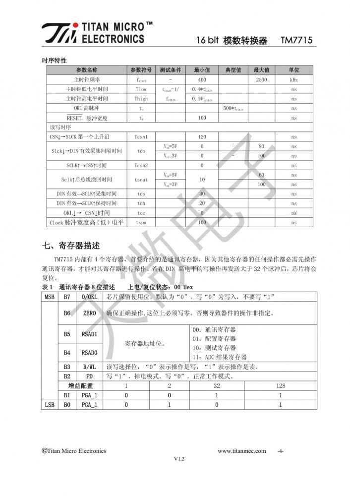 TM7715 datasheet page 4