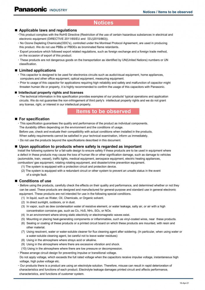 PANASONIC TPE series document page 6