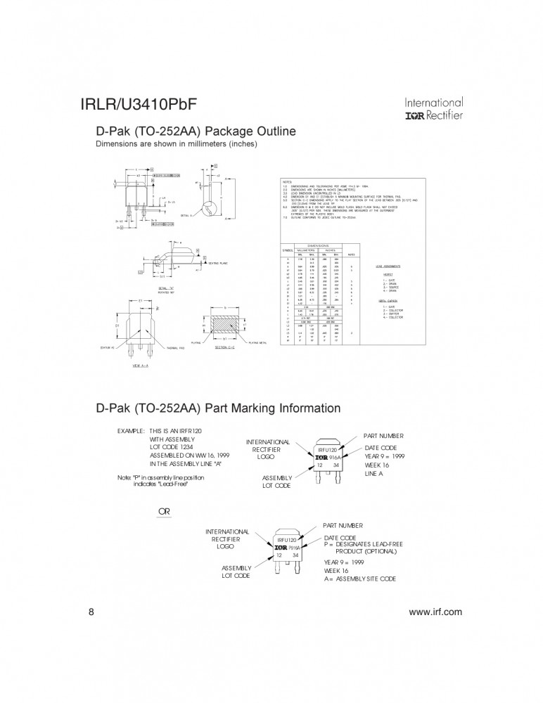 IRLR3410 datasheet page 8