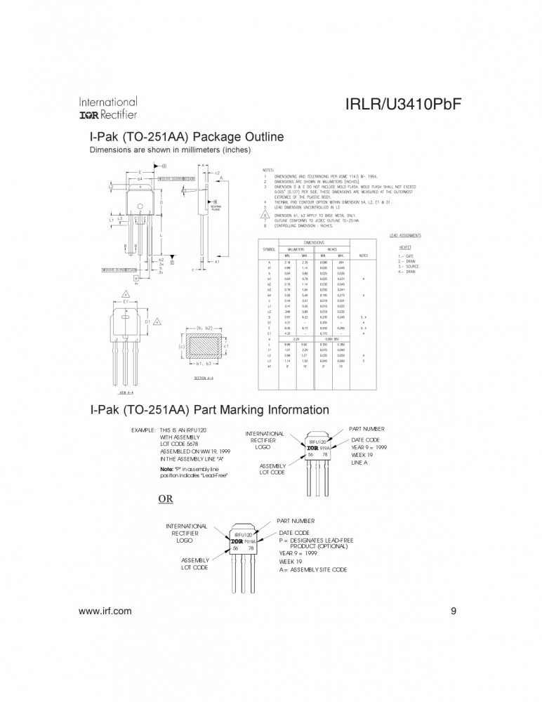IRLR3410 datasheet page 9