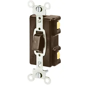 3-Way Electrical Switch, Brown, Side Wired, 15A, 120/277V AC for sale