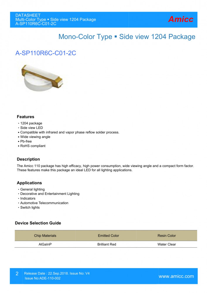 A-SP110R6C-C01-2C approval sheet page 2