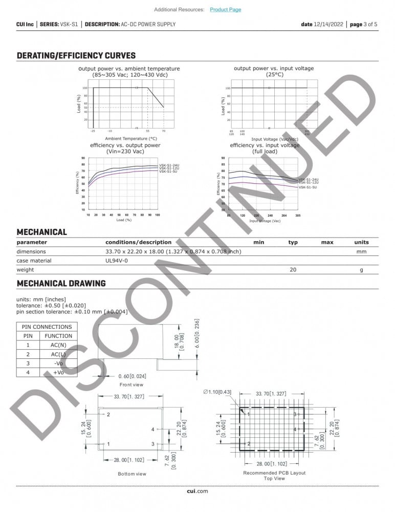 VSK-S1-9U datasheet page 3