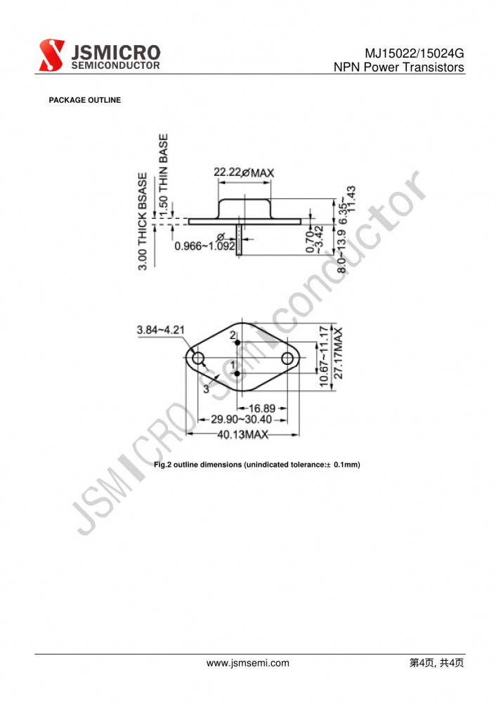 MJ15022G-JSM datasheet page 4