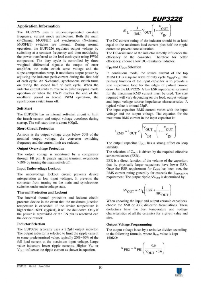 EUP3226JIR1 datasheet page 10