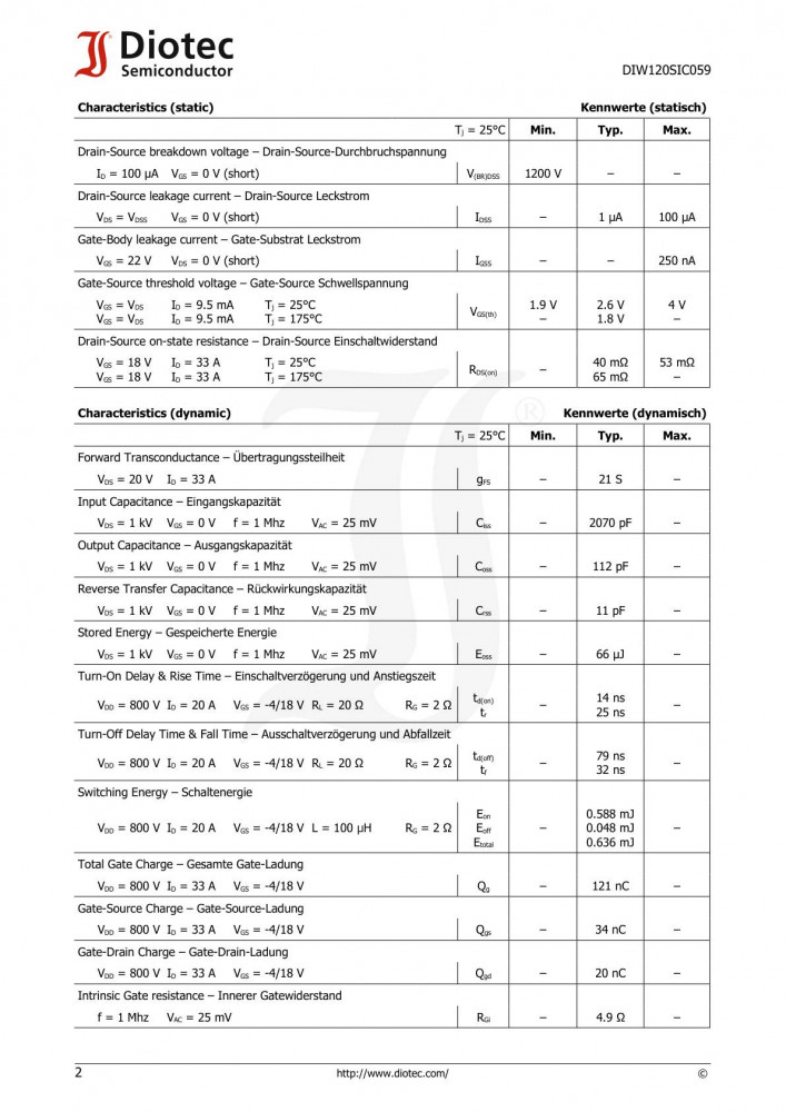 DIW120SIC059-AQ datasheet page 2