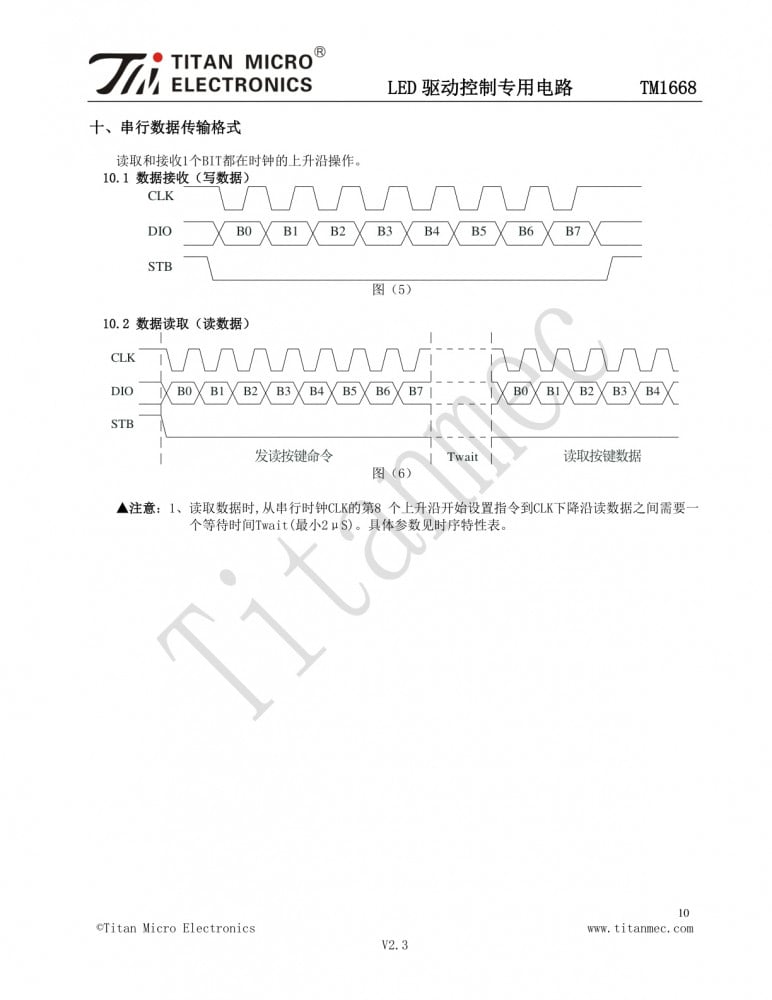 TM1668 datasheet page 10