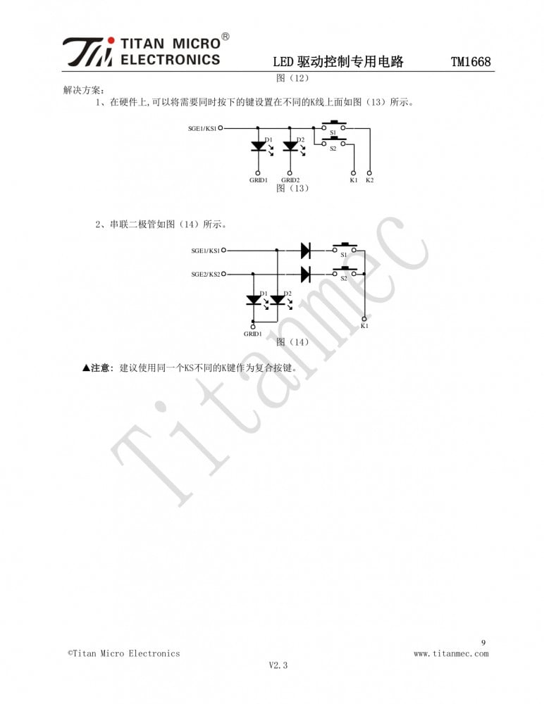 TM1668 datasheet page 9