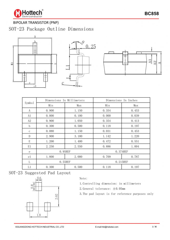 BC858A datasheet page 3