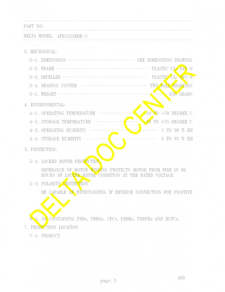 AFB1224EHE-C specification page 5