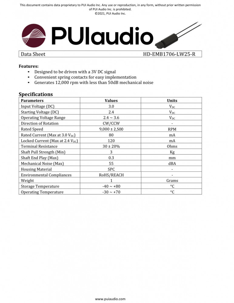 HD-EMB1706-LW25-R datasheet page 1