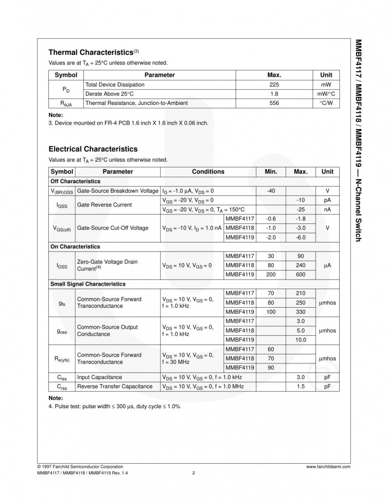 MMBF4117 document page 3