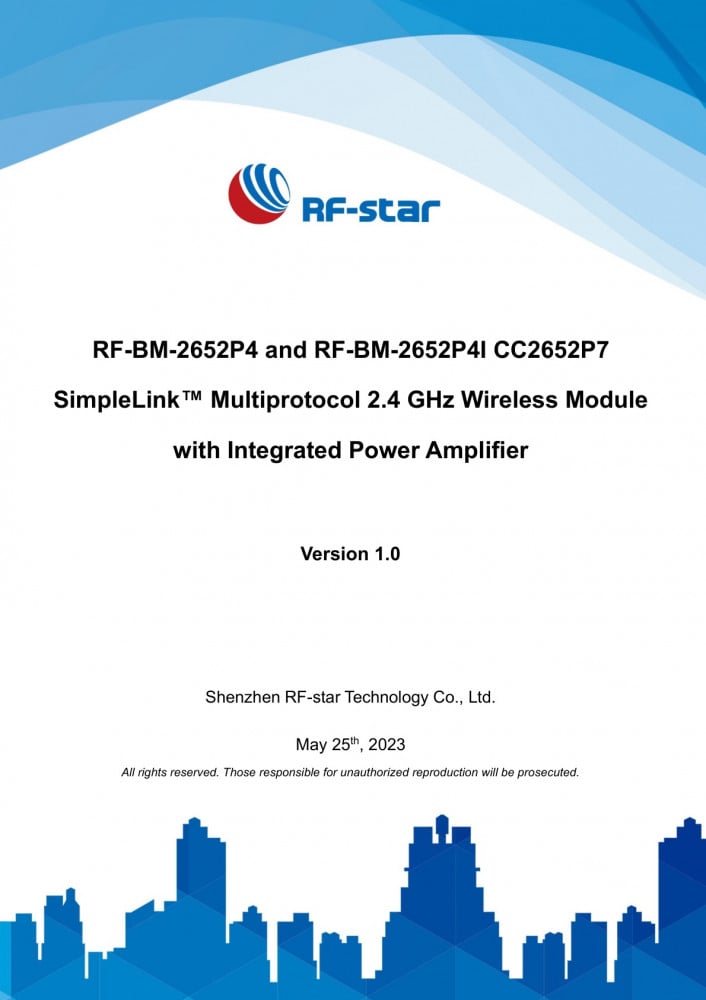 RF-BM-2652P4I datasheet page 1