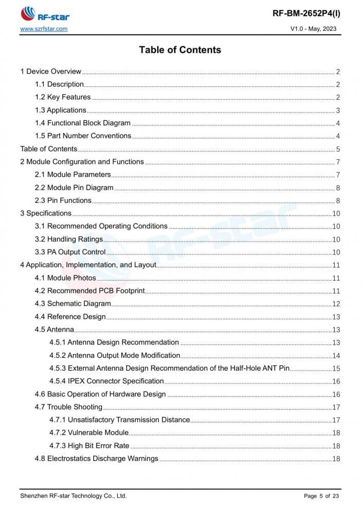 RF-BM-2652P4I datasheet page 5