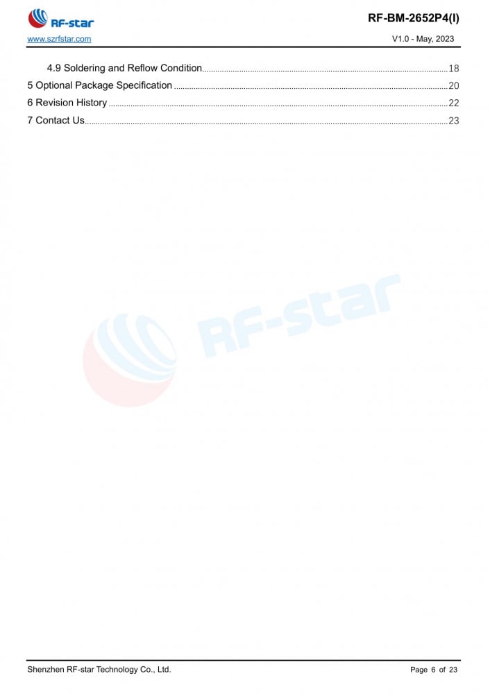RF-BM-2652P4I datasheet page 6