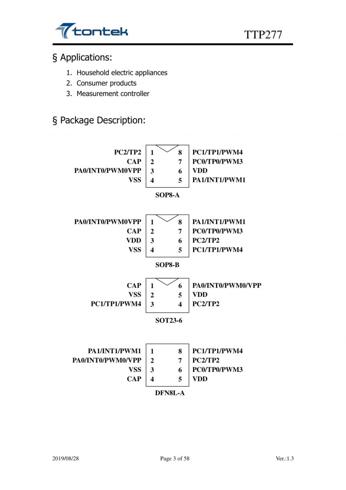TTP277-AO8N datasheet page 3