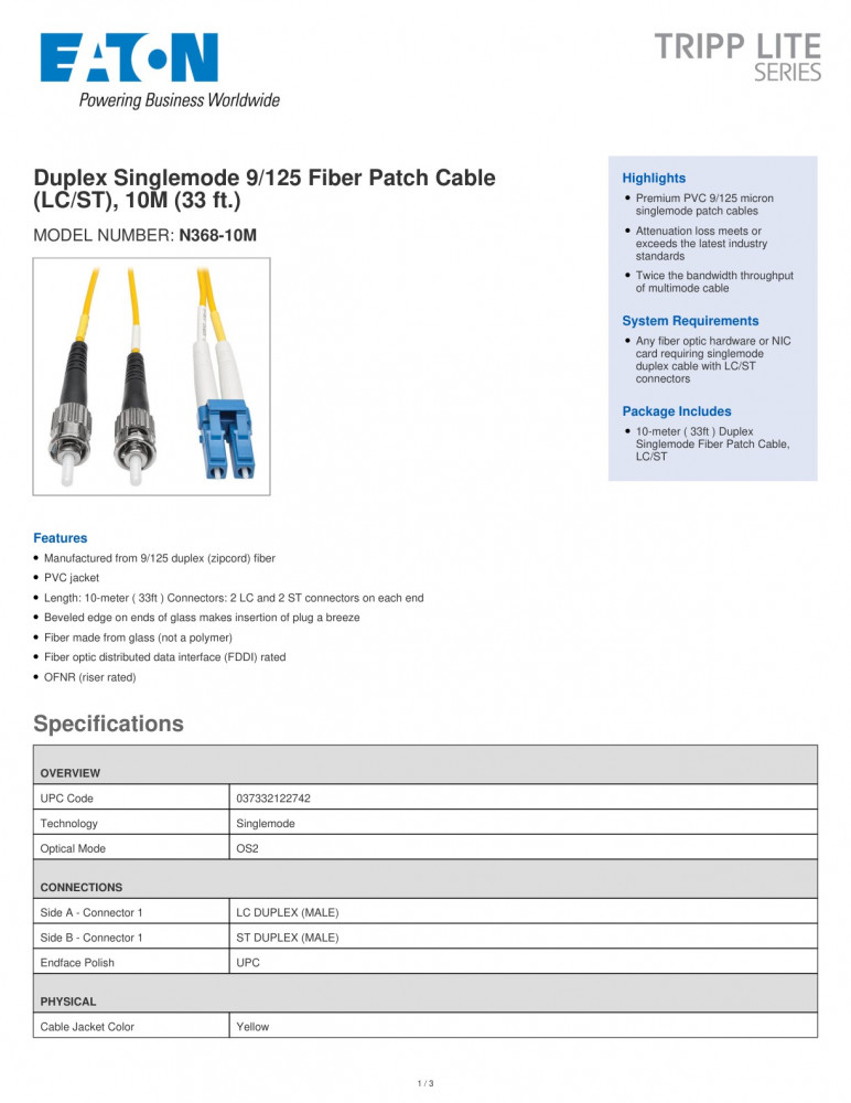 N368-10M technical document page 1