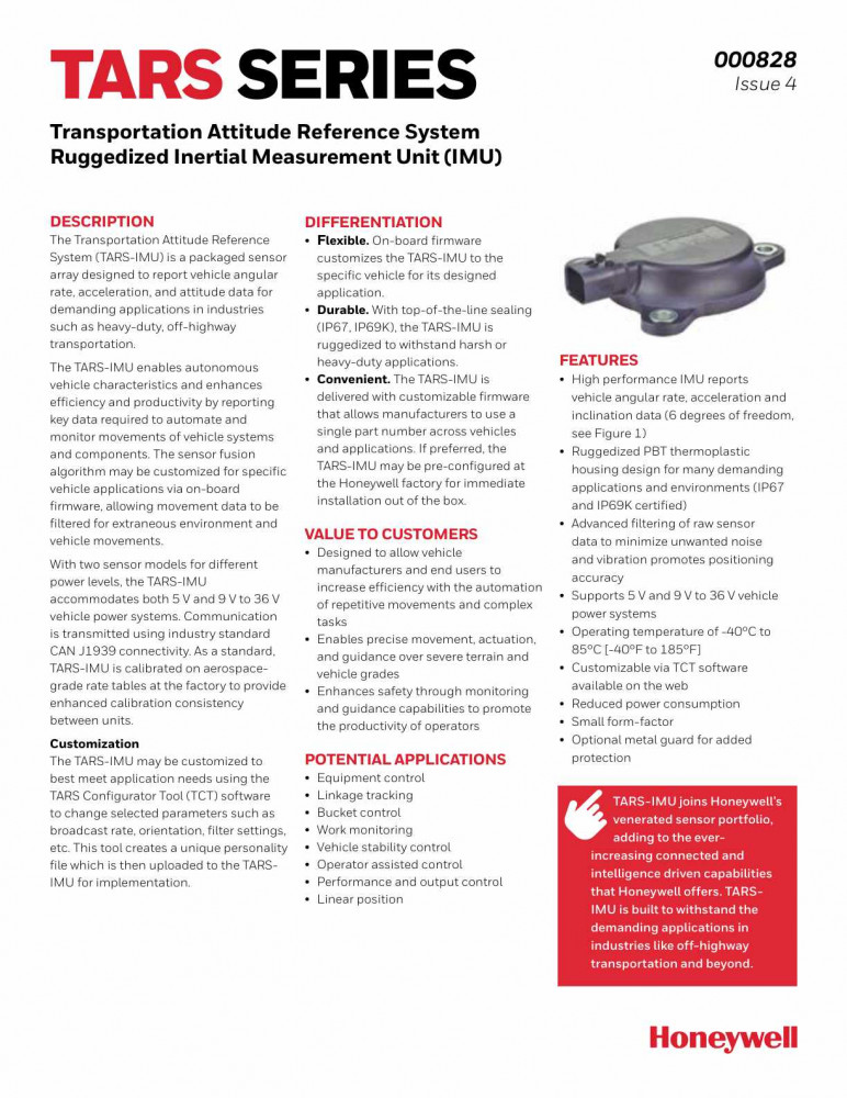 TARS series technical document page 1