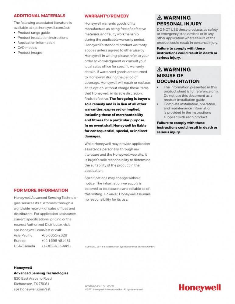 TARS series technical document page 4