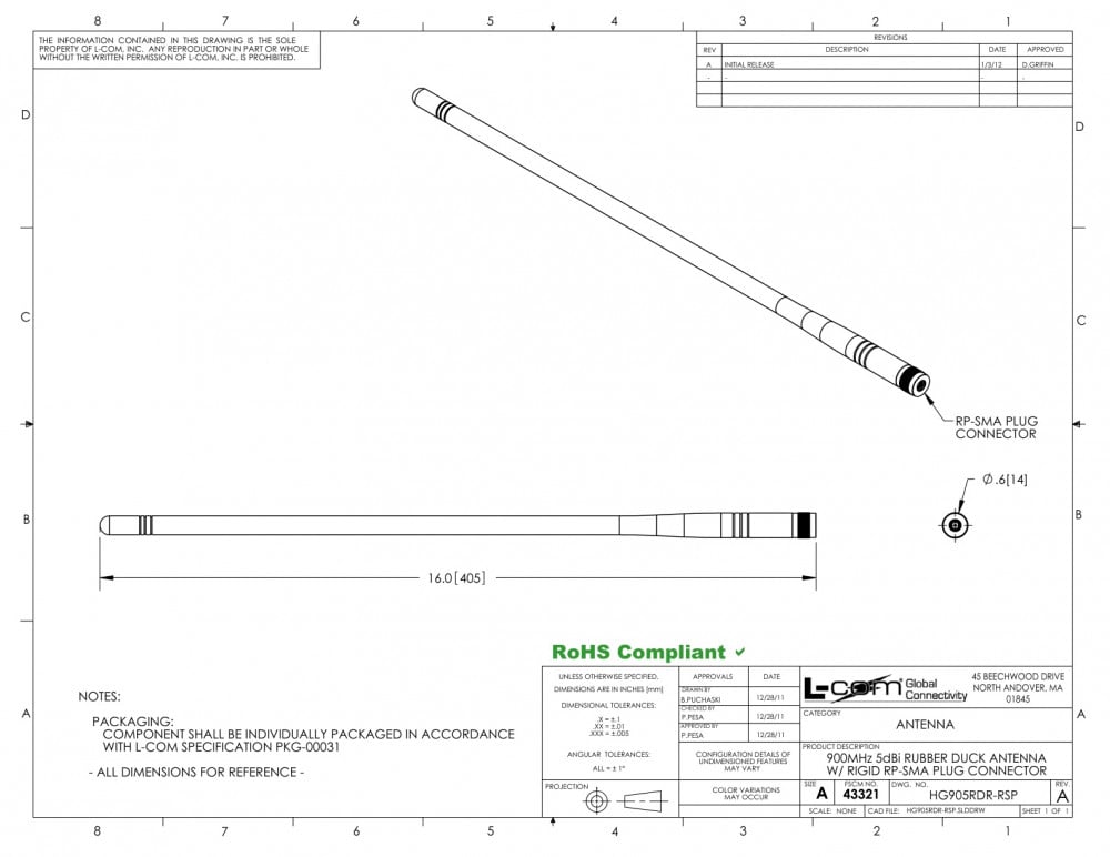 HG905RDR-RSP technical document image