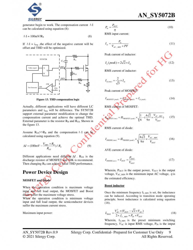 SY5072BABT datasheet page 9