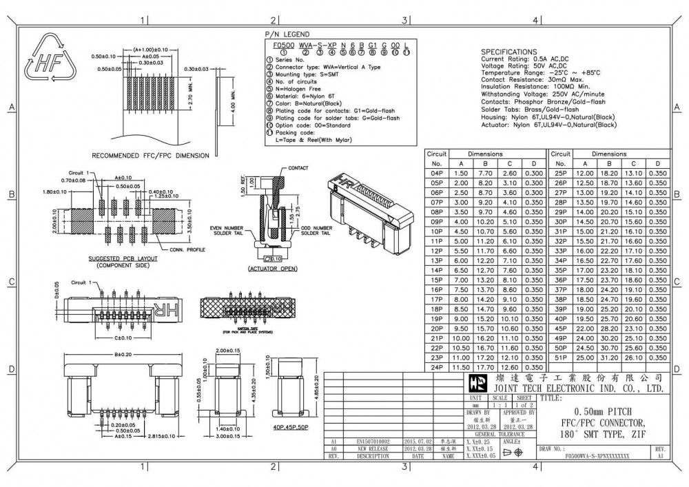 F0500WVA-S-50PNLNG1G00L technical drawing preview