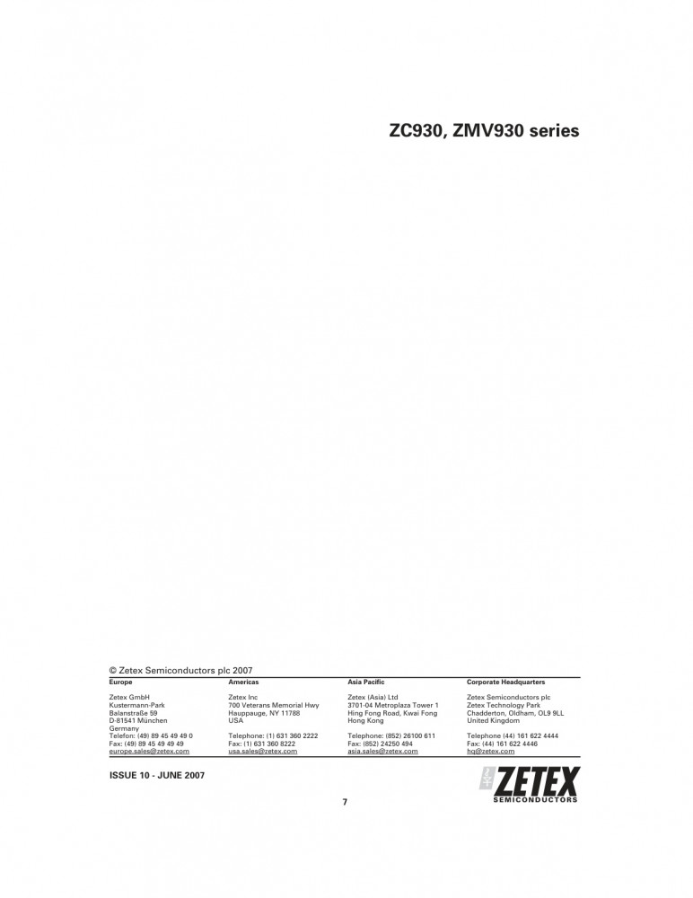 ZC933TA datasheet page 7