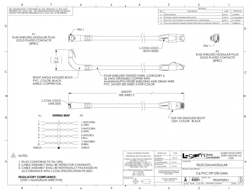 TRD695SRA1BL-7 technical document page 1