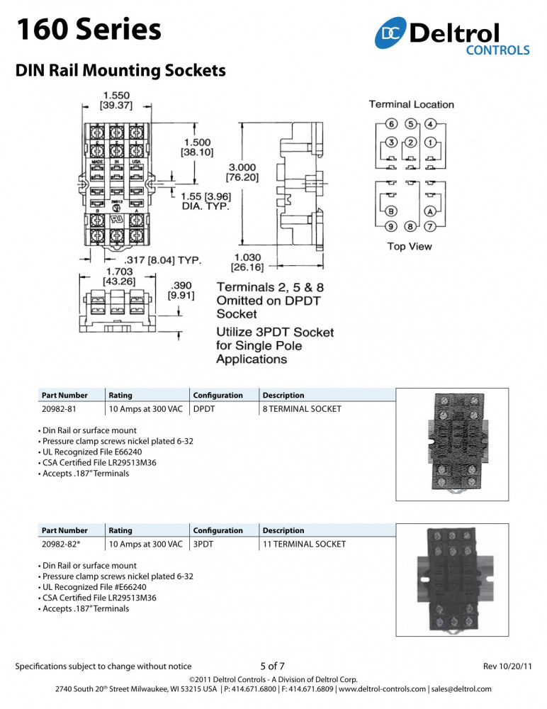JRH Electronics 160 Series relay documentation, page 5