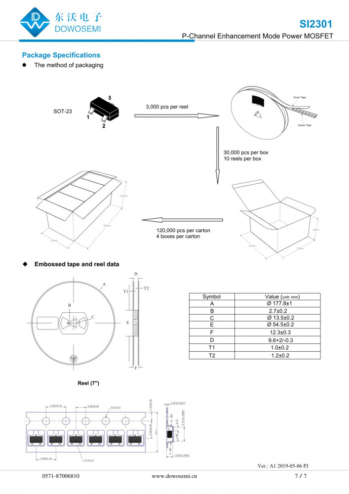 DOWO SI2301 datasheet page 7