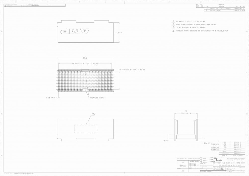TE Connectivity 646483-7 technical drawing preview